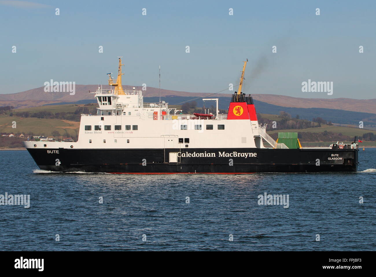 MV Bute, a ferry operated by Caledonian MacBrayne (CalMac), during the ...
