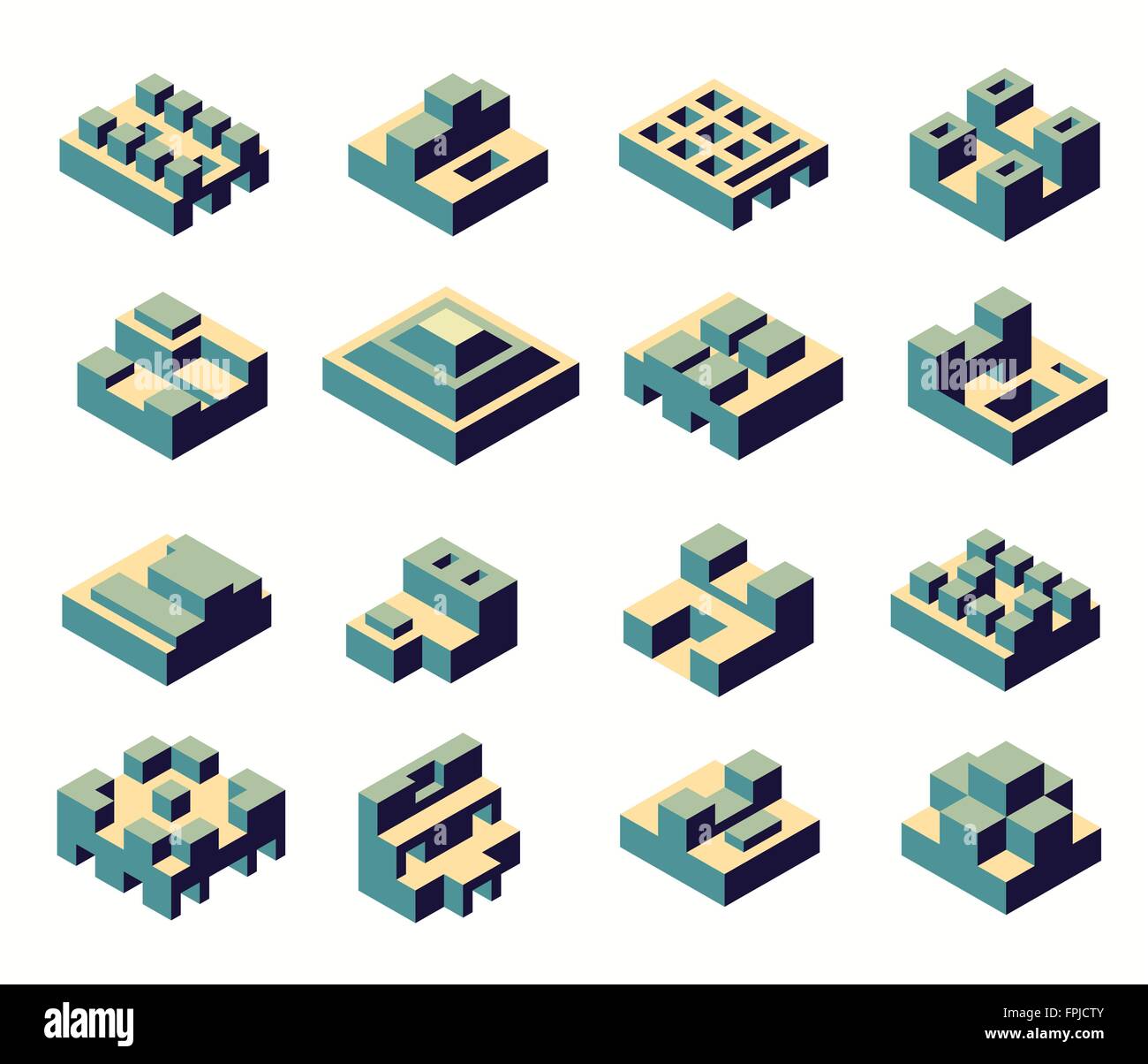 Set abstract pyramid colorful Stock Vector Images - Alamy