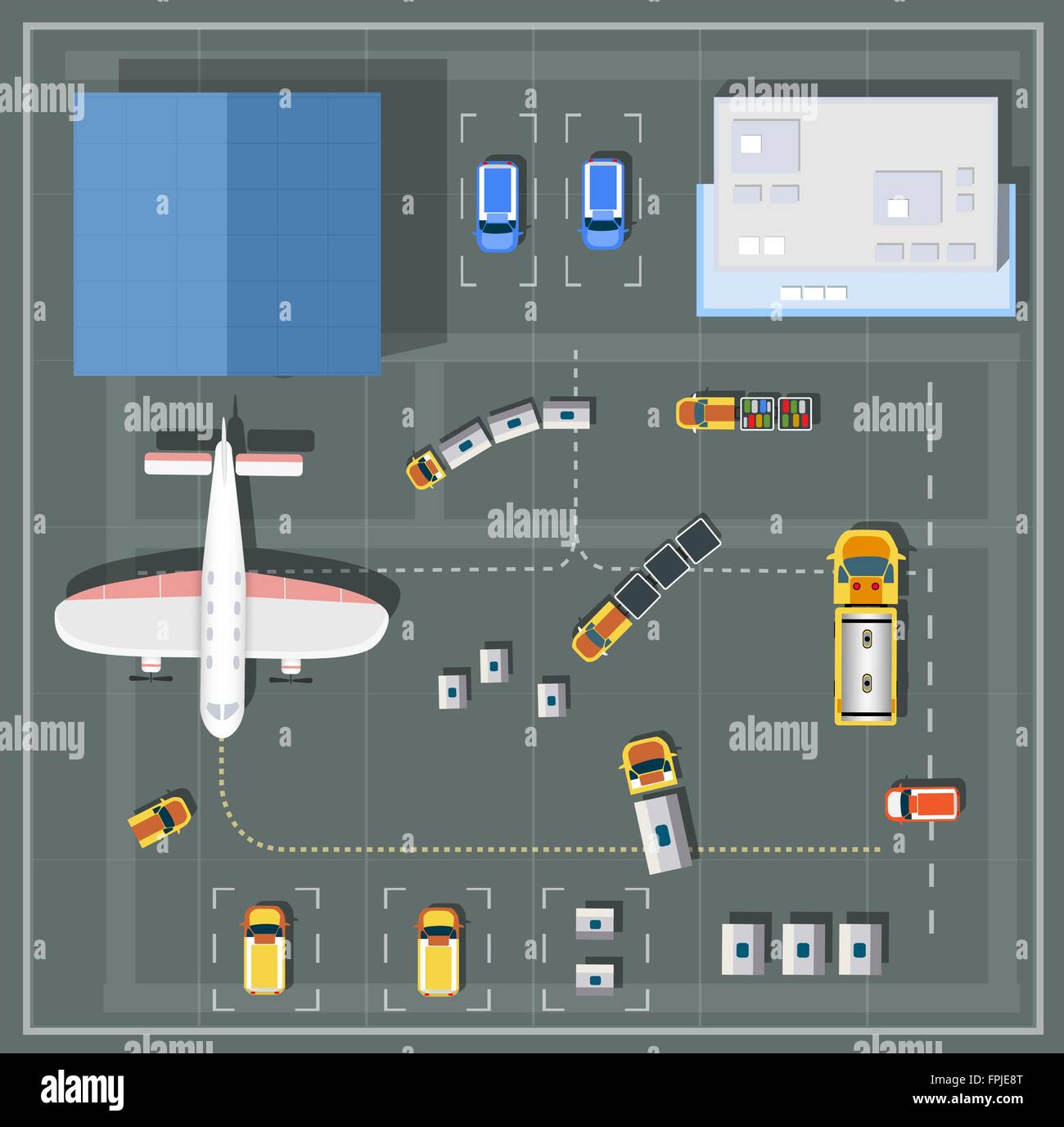 Bus terminal top view Stock Vector Images - Alamy