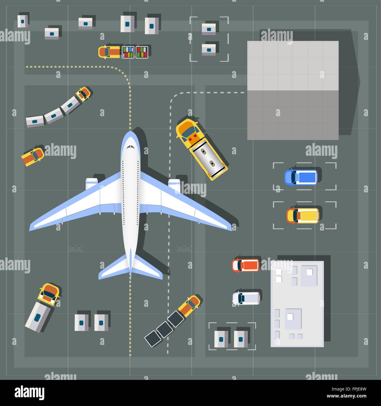 Bus terminal top view Stock Vector Images - Alamy