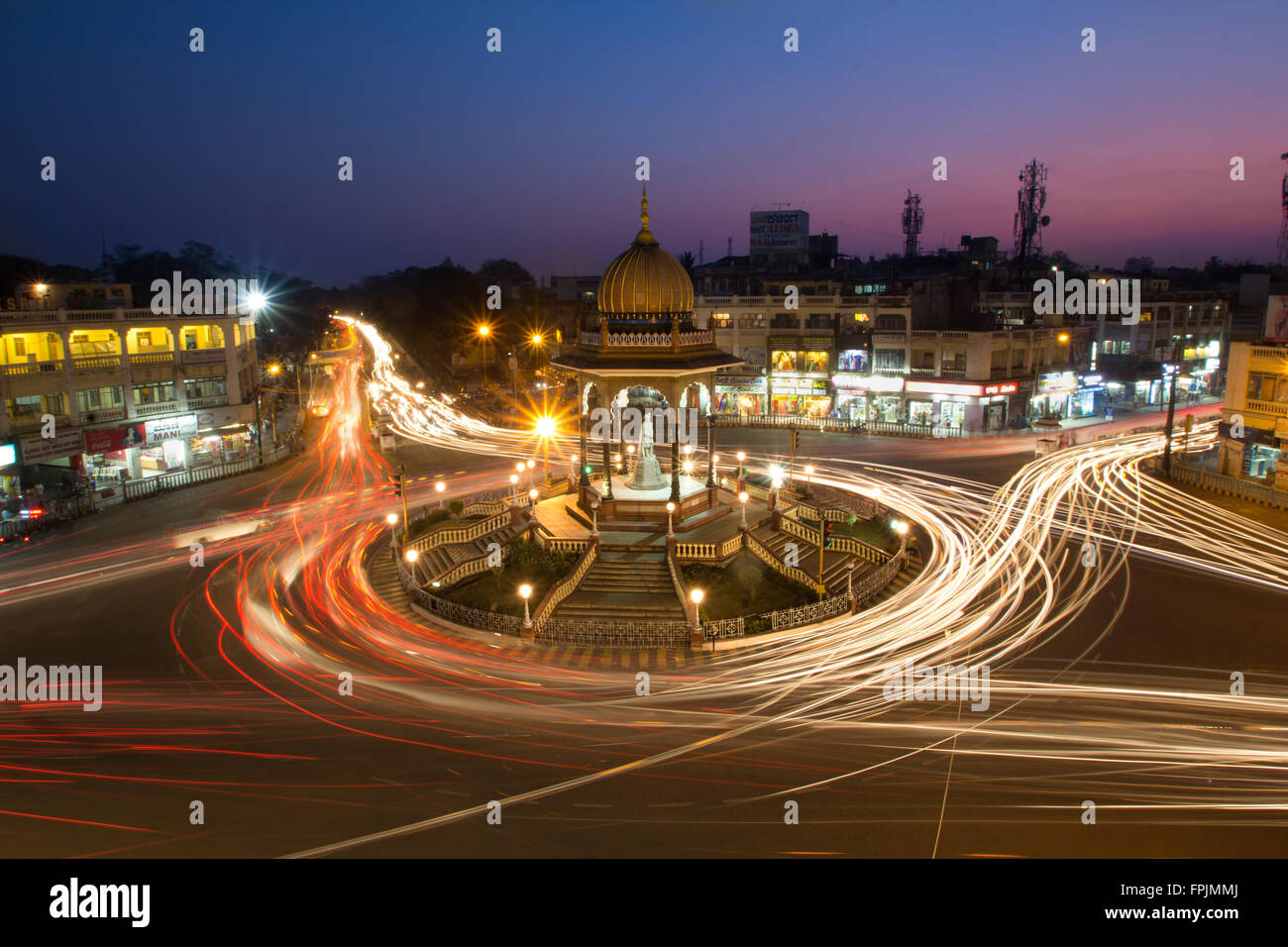 Krishna Raja Circle, Mysore Stock Photo - Alamy