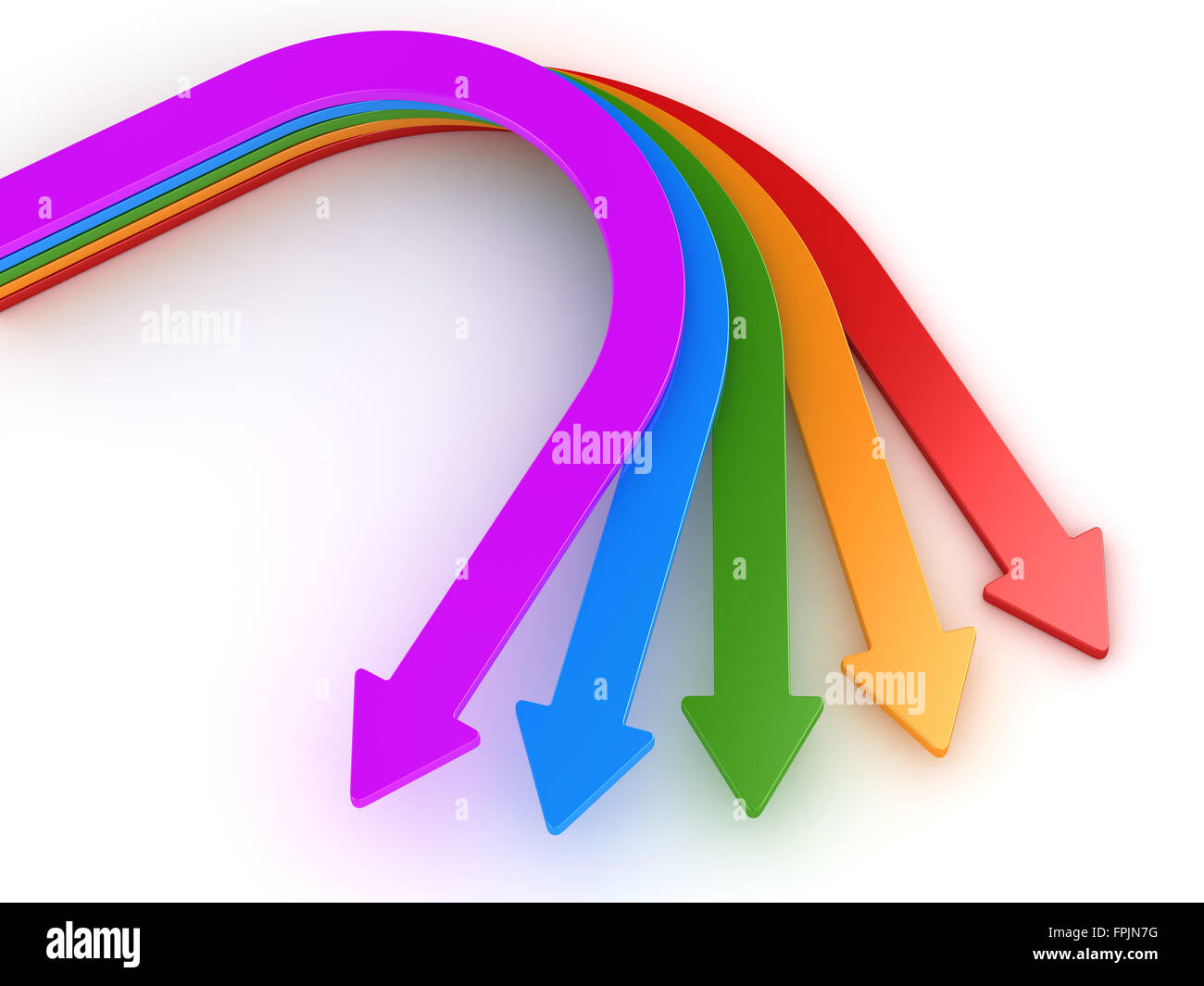 Colorful arrows , This is a computer generated and 3d rendered picture ...