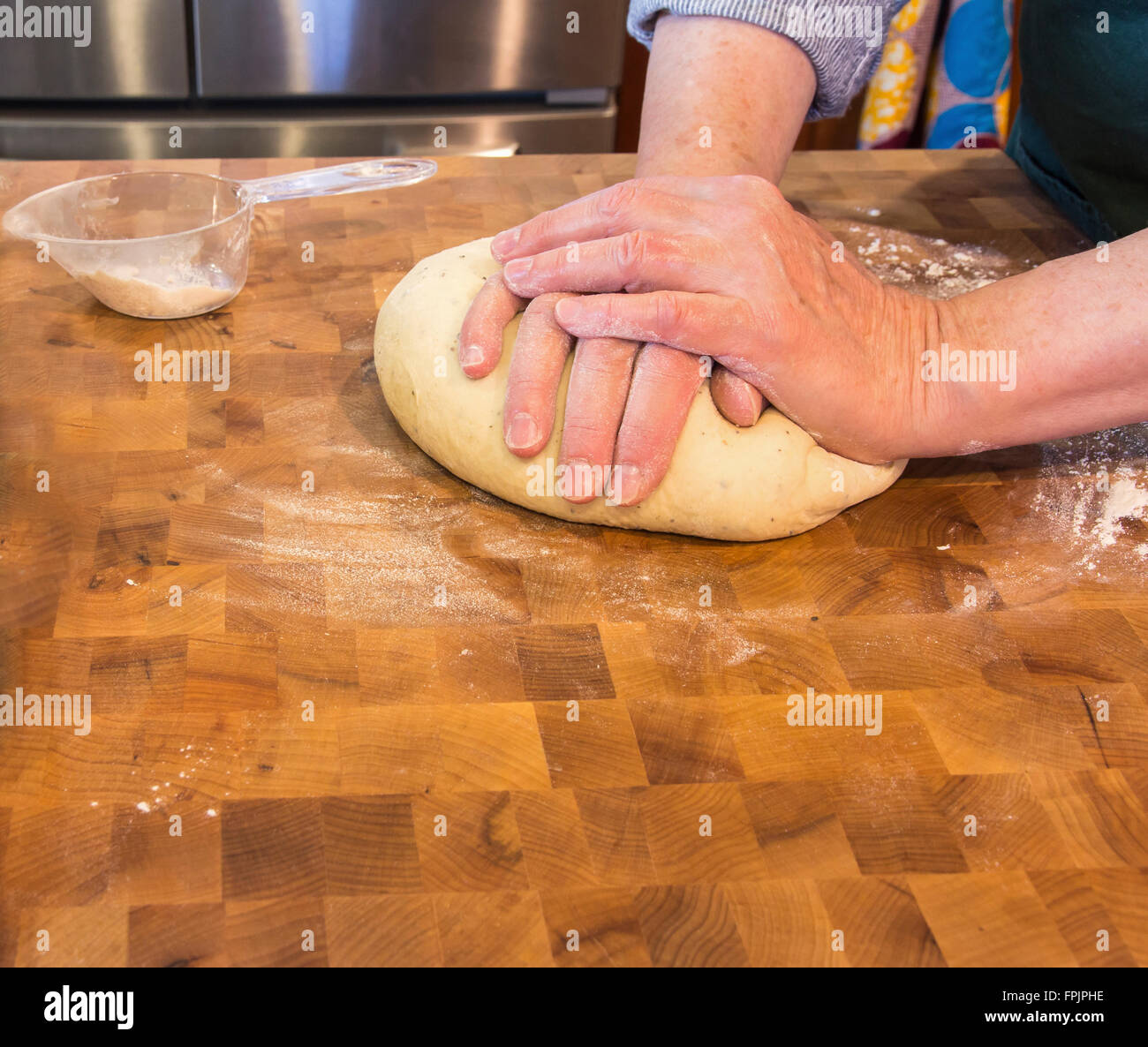 Kneading the bread hi-res stock photography and images - Alamy