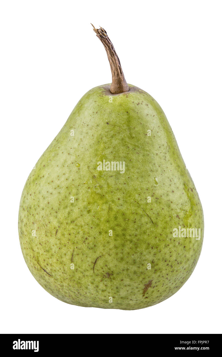 Green pear isolated on a white background Stock Photo - Alamy