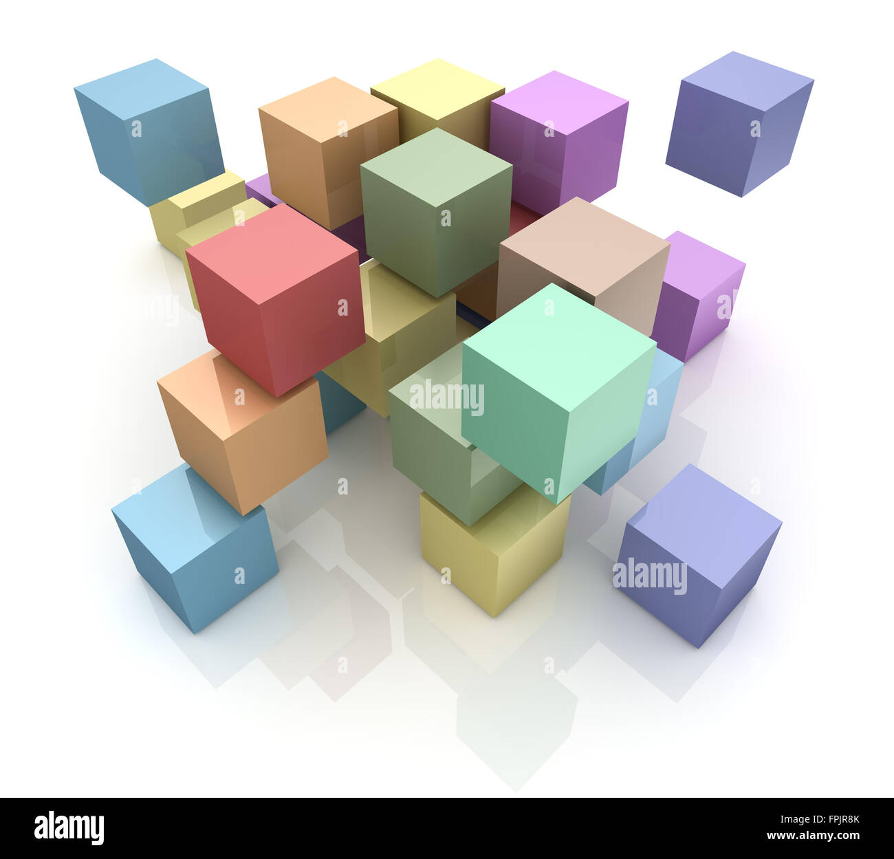 Colorful block , This is a computer generated and 3d rendered picture ...