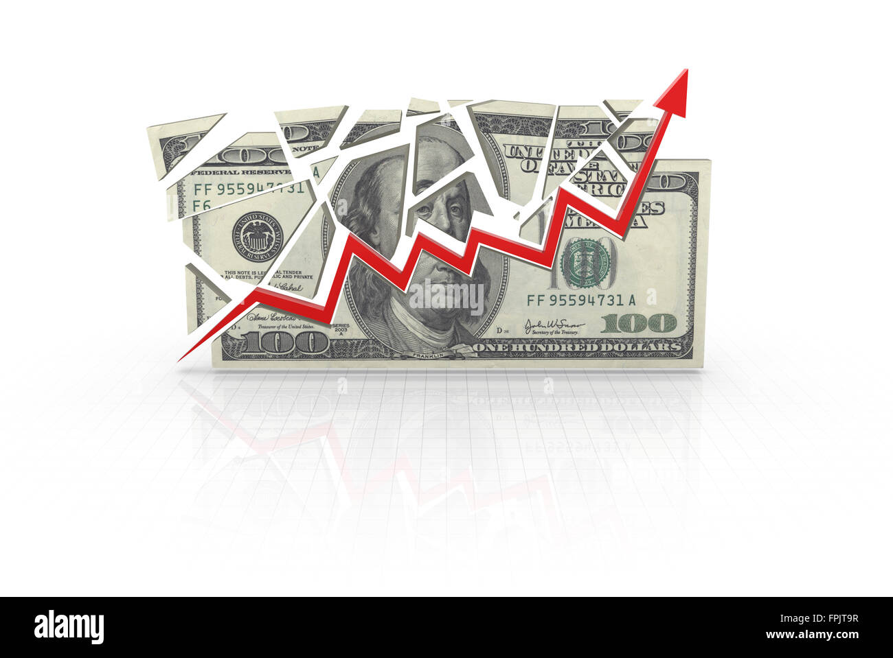 Dollar chart , 3d rendered image Stock Photo - Alamy