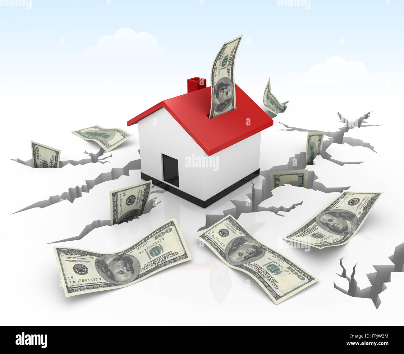 Money falling , 3d rendered image Stock Photo - Alamy
