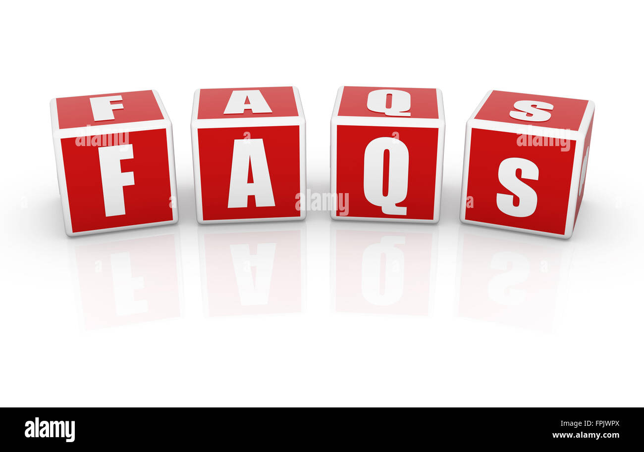 Faqs Cube , 3d rendered image Stock Photo - Alamy