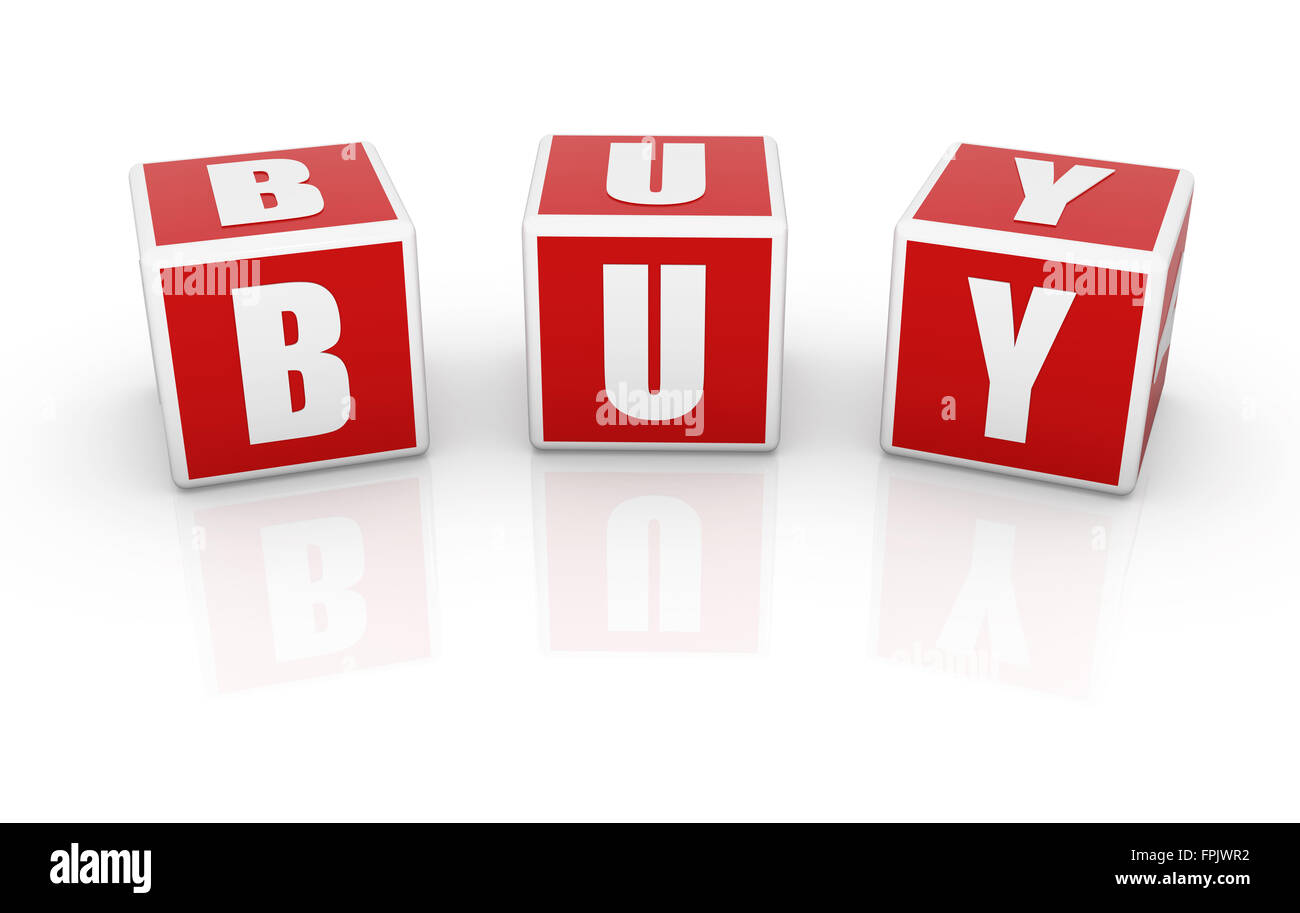 Red block - buy , This is a computer generated and 3d rendered picture ...