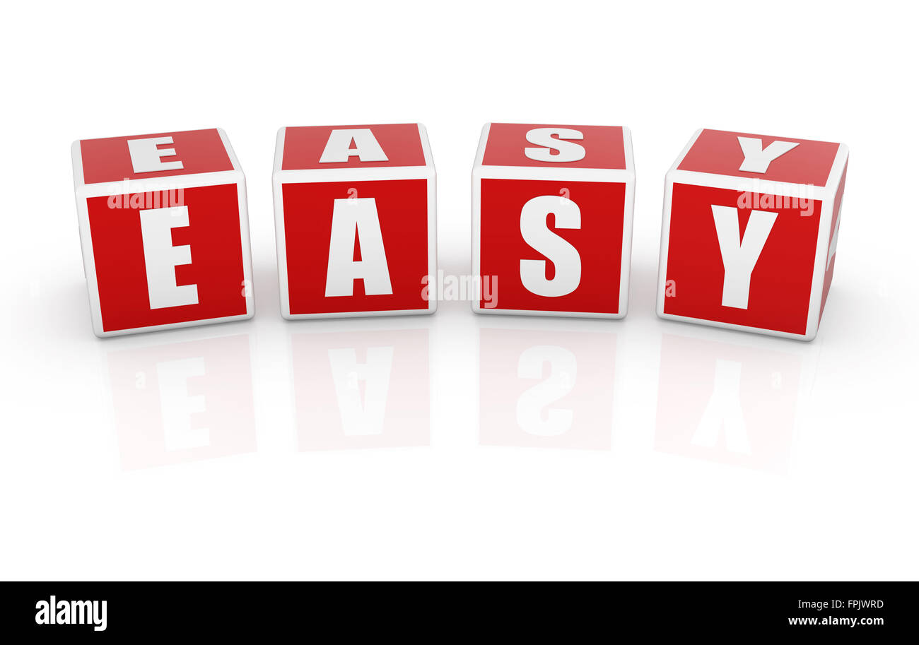 Easy block , computer generated image Stock Photo - Alamy