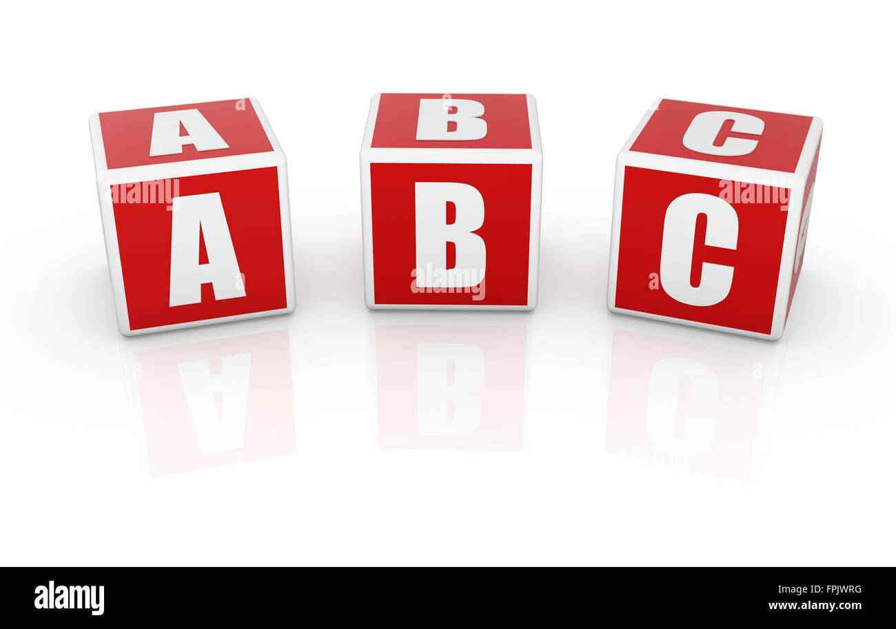 Red block abc computer generated hi-res stock photography and images ...