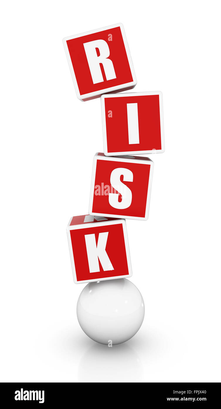 Risk block , 3d rendered image Stock Photo - Alamy