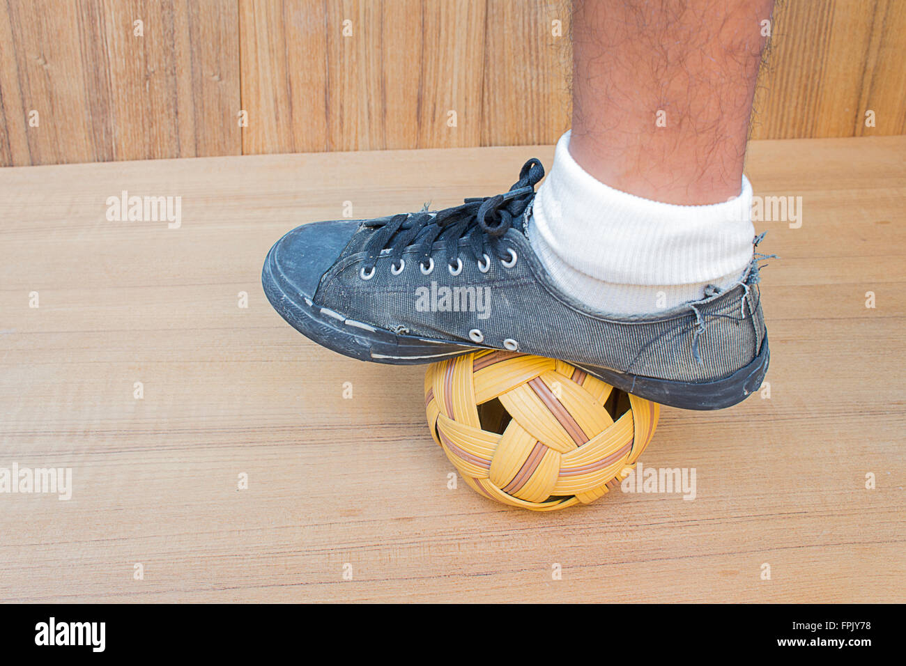 The boys Play training sport takraw ball sport in Thailand Stock Photo ...