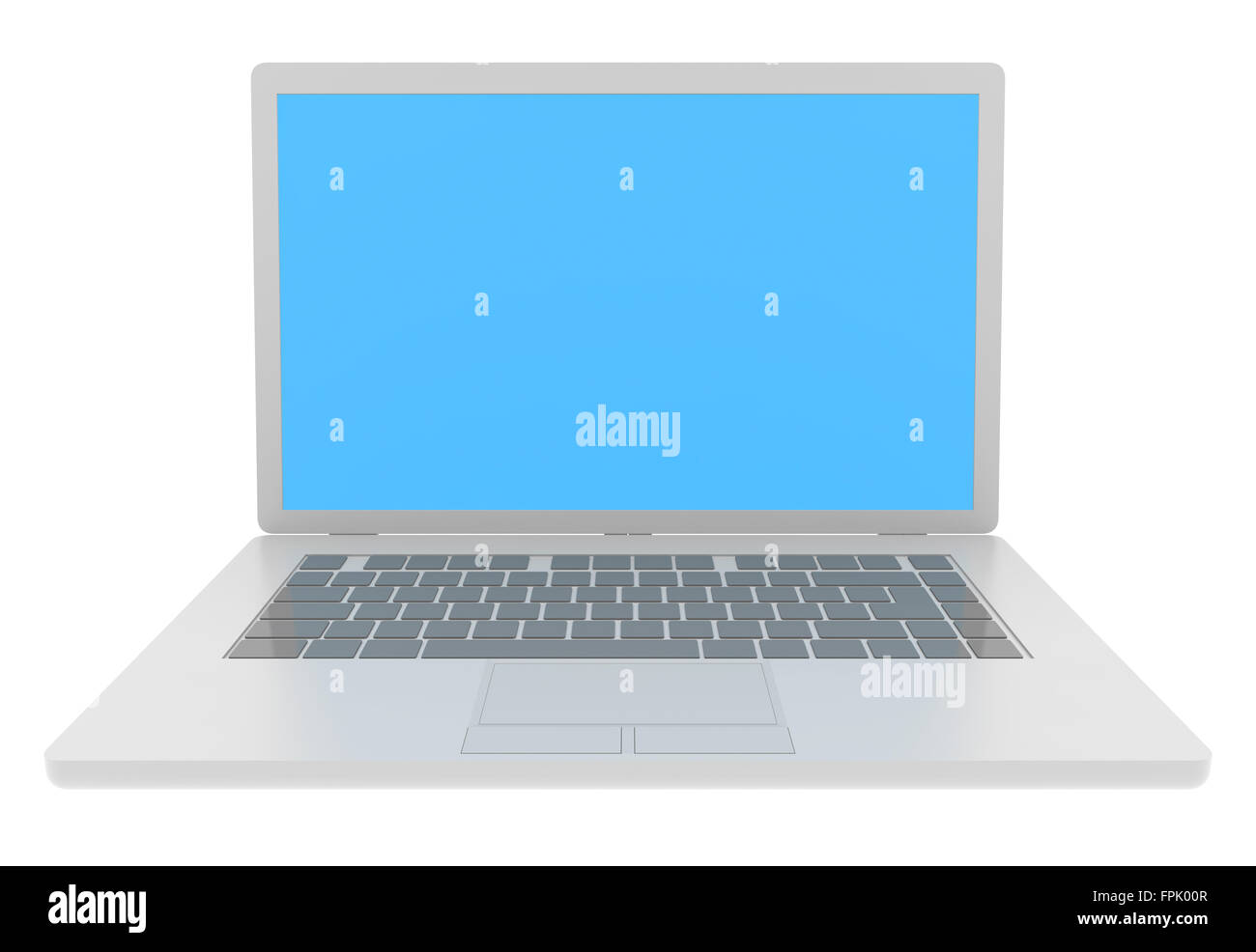 Blue screen laptop , 3d rendered image Stock Photo - Alamy