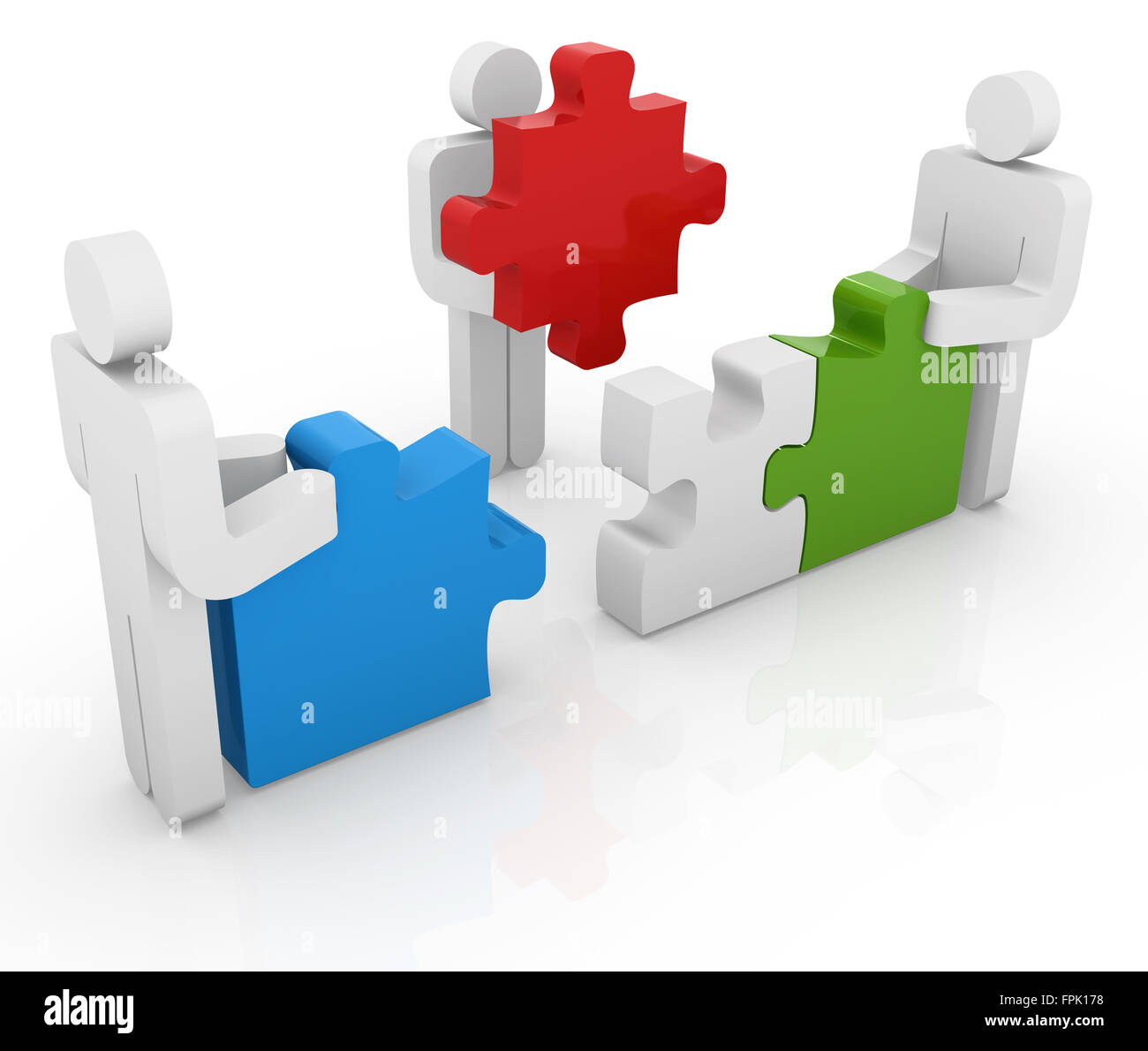 Puzzle building , This is a computer generated and 3d rendered image ...