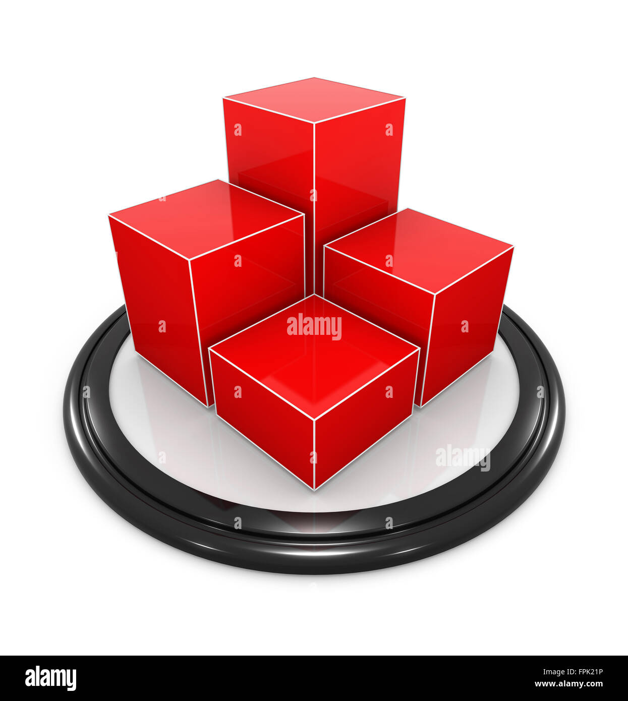 Chart icon , This is a computer generated and 3d rendered picture Stock ...