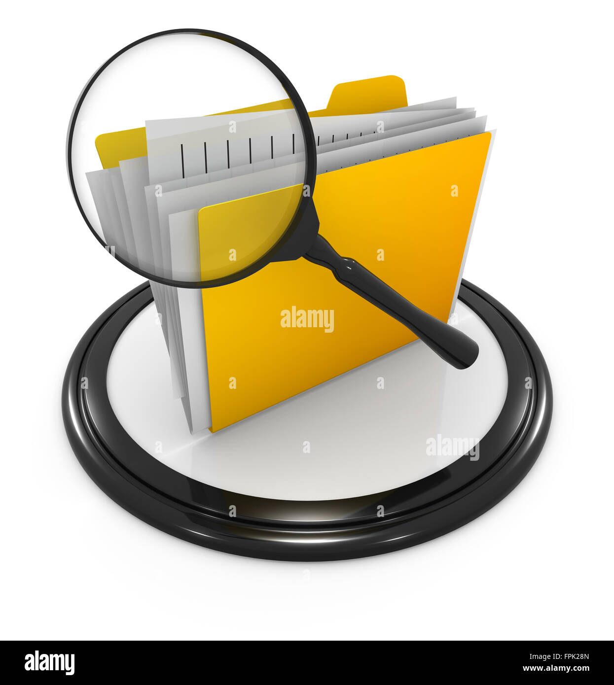 File searching icon , This is a computer generated and 3d rendered ...