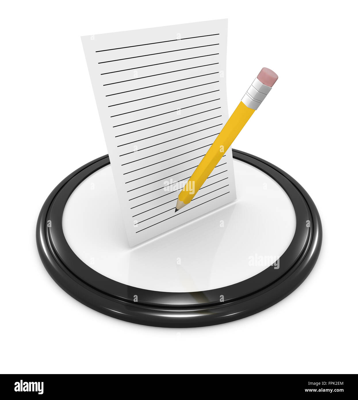 Note and pencil icon , This is a computer generated and 3d rendered ...