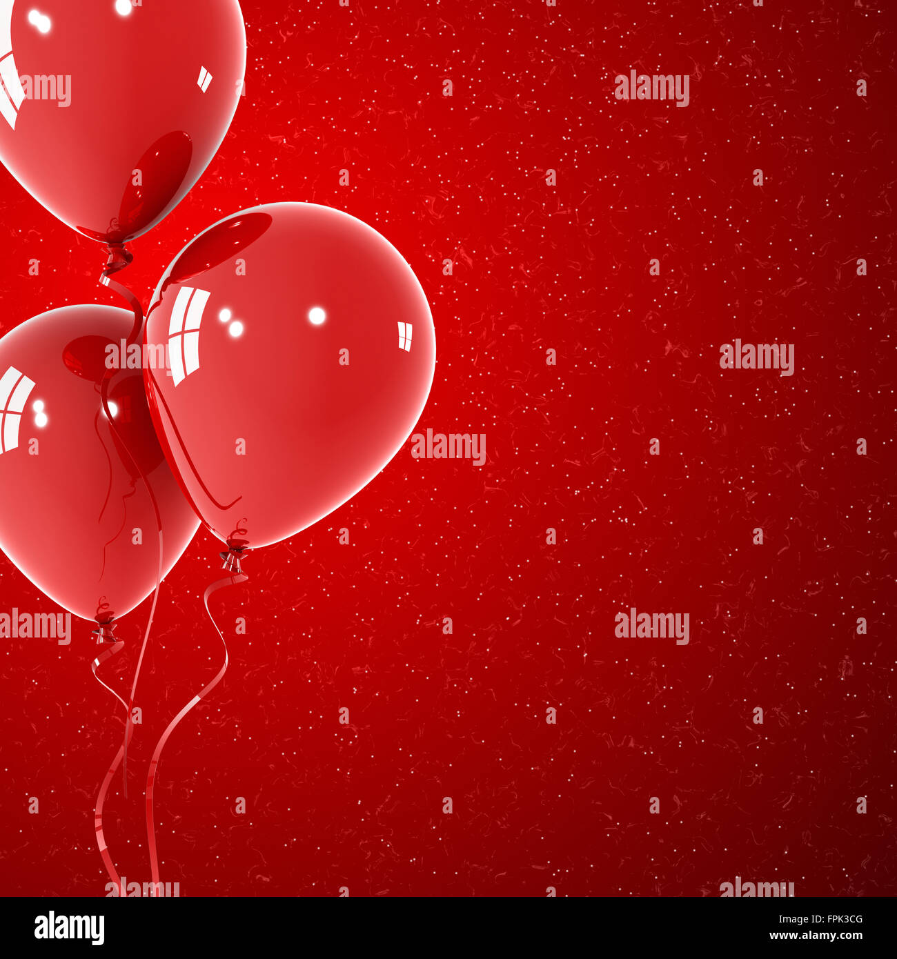 Red Balloons with Red Background Stock Photo - Alamy