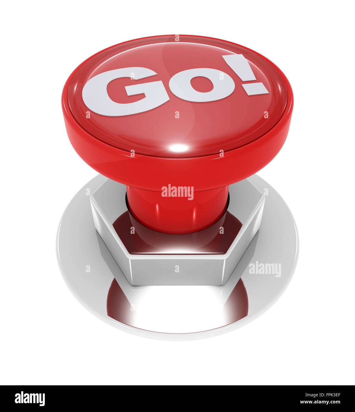 Go button , isolated on white Stock Photo - Alamy