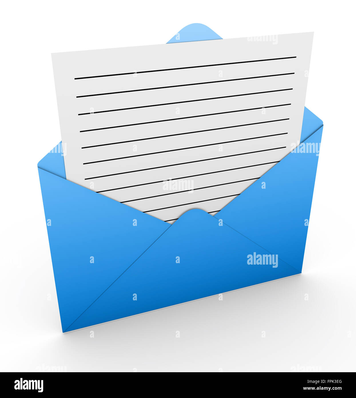 Open envelope , This is a computer generated and 3d rendered image ...
