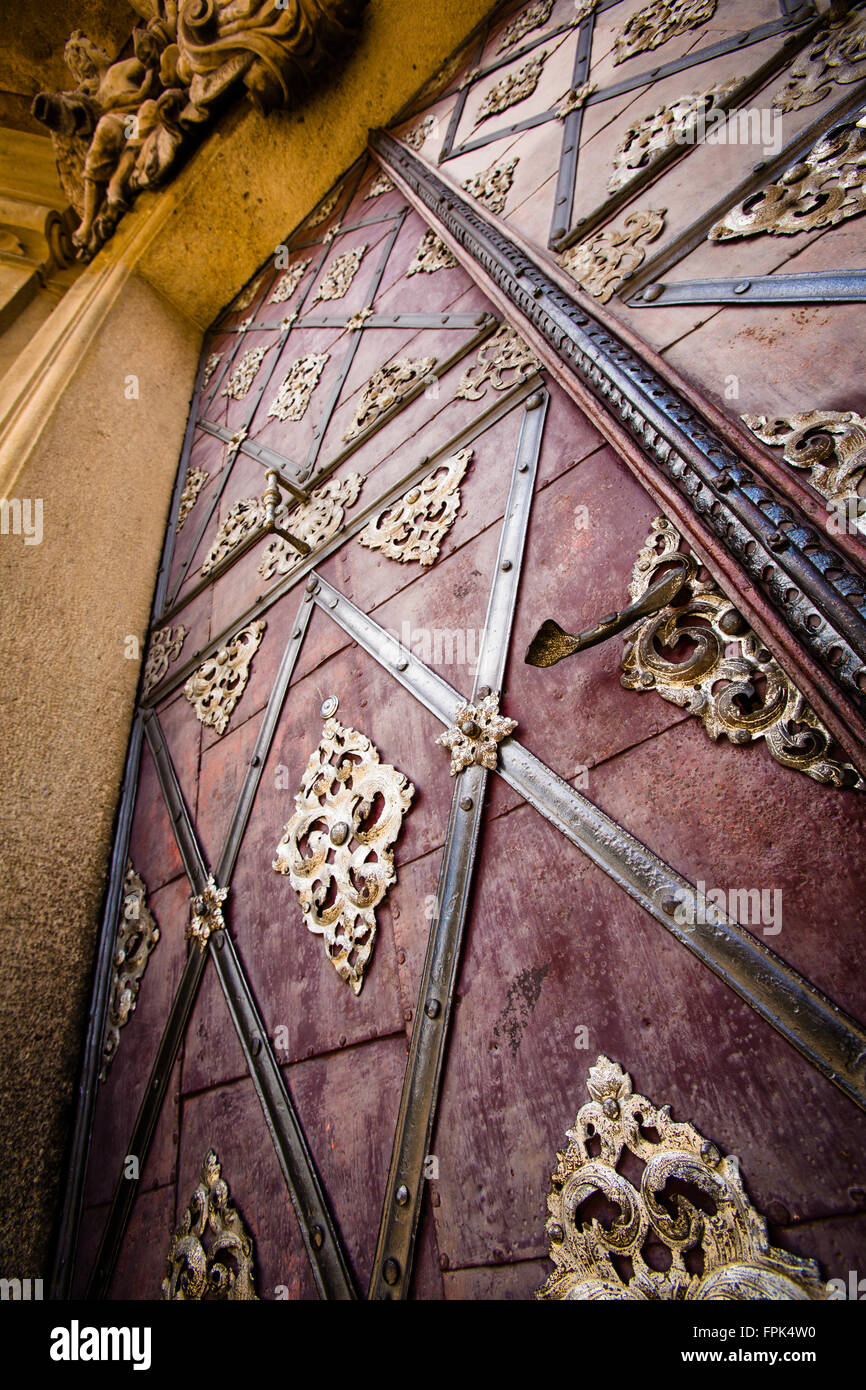 Splendid door of a baroque church in Europe Stock Photo - Alamy
