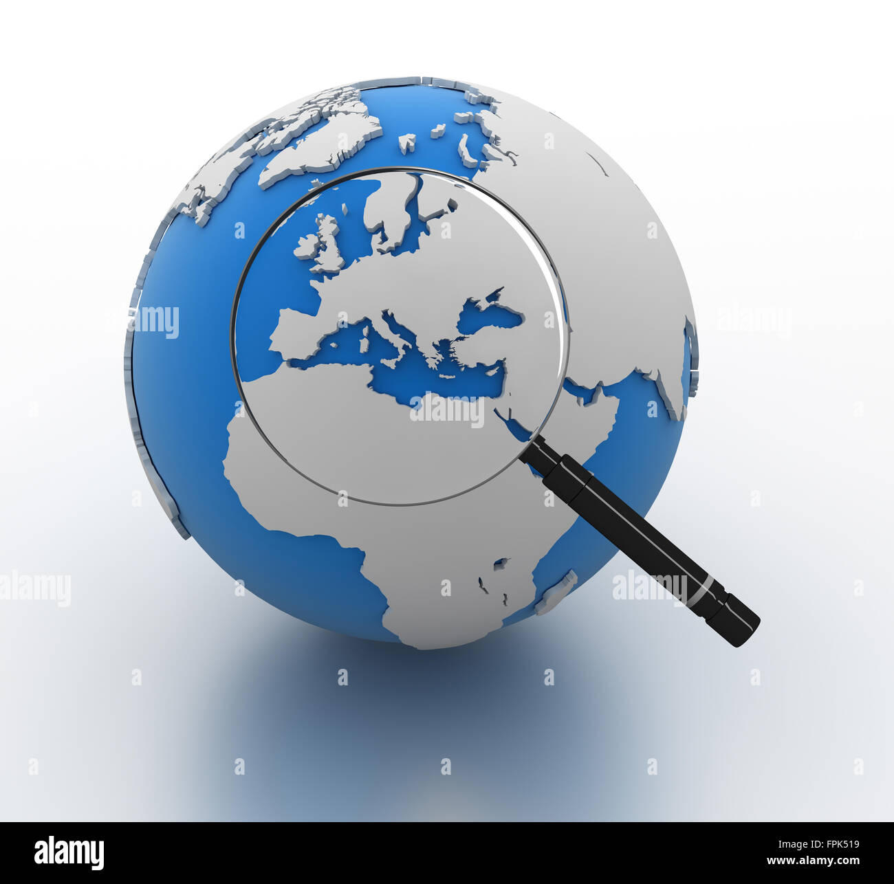Magnifying glass globe hi-res stock photography and images - Alamy