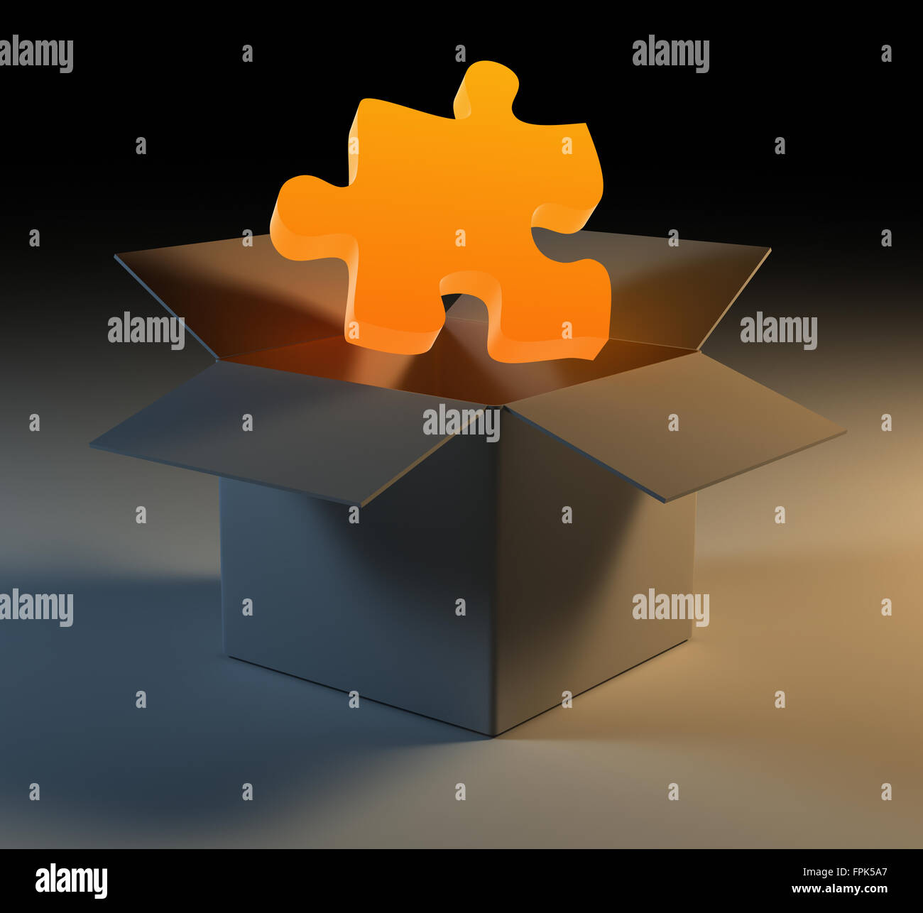 Puzzle in box , This is a computer generated and 3d rendered picture ...