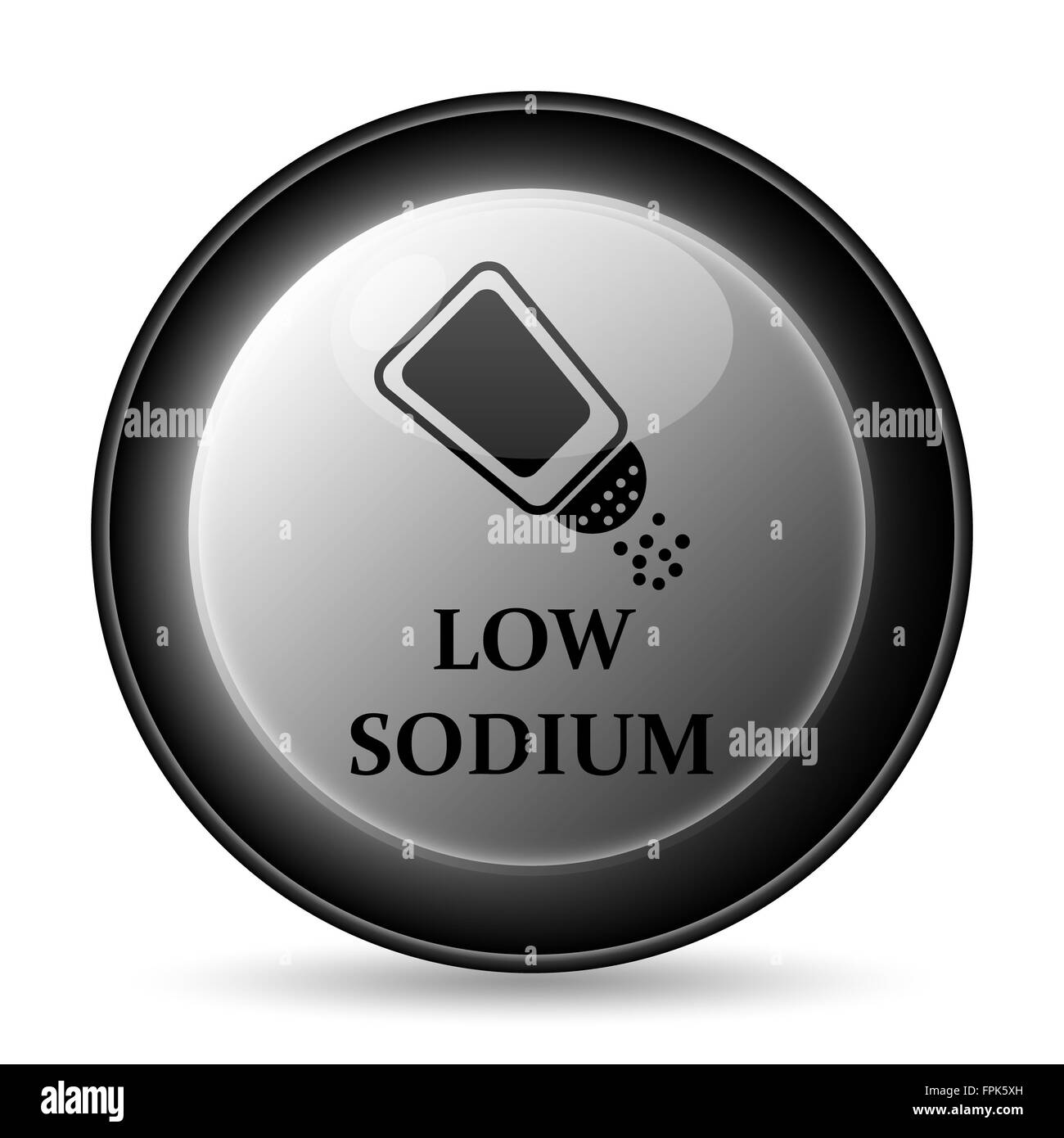 Low sodium icon. Internet button on white background Stock Photo - Alamy