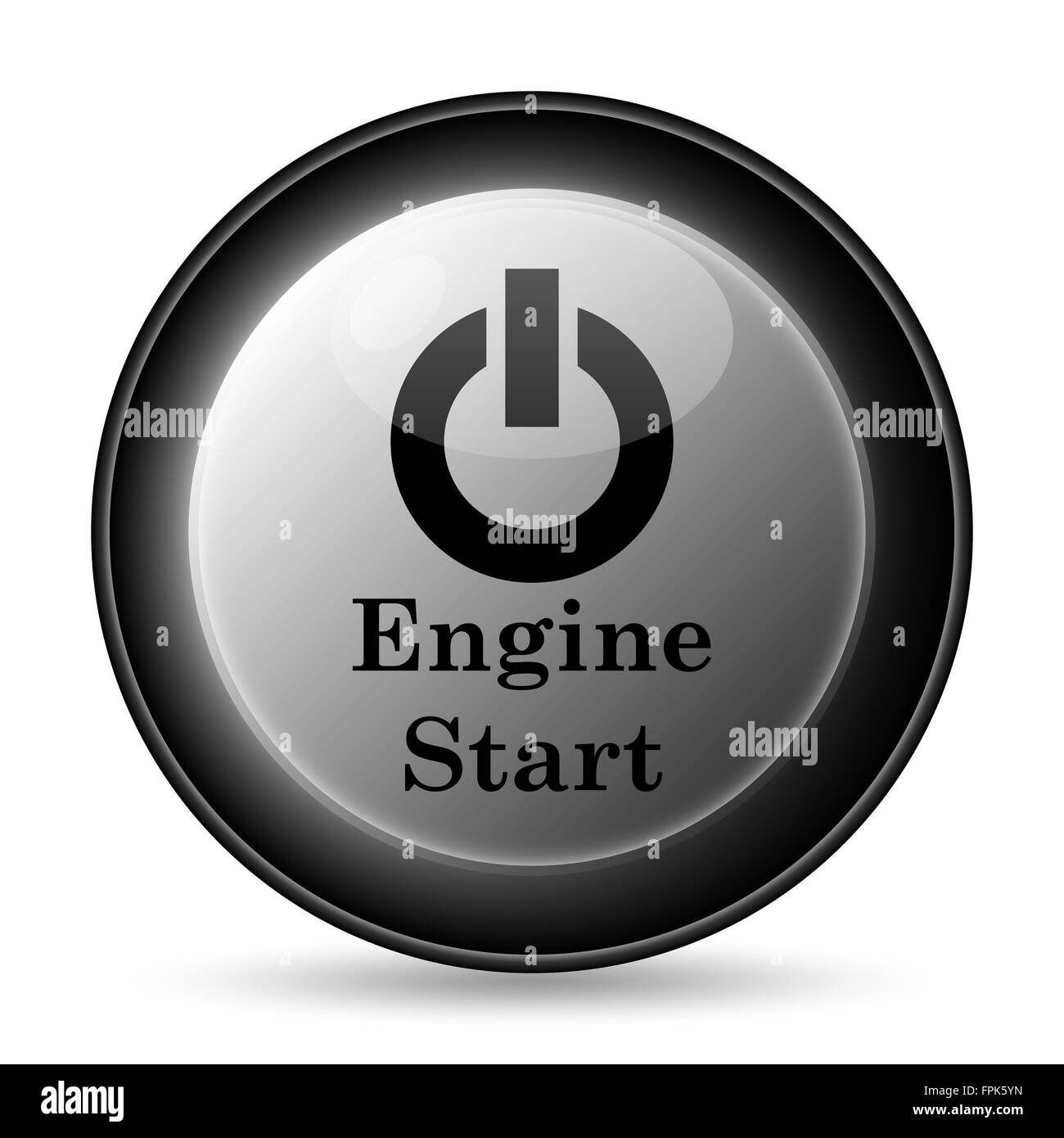 Engine start icon. Internet button on white background Stock Photo - Alamy