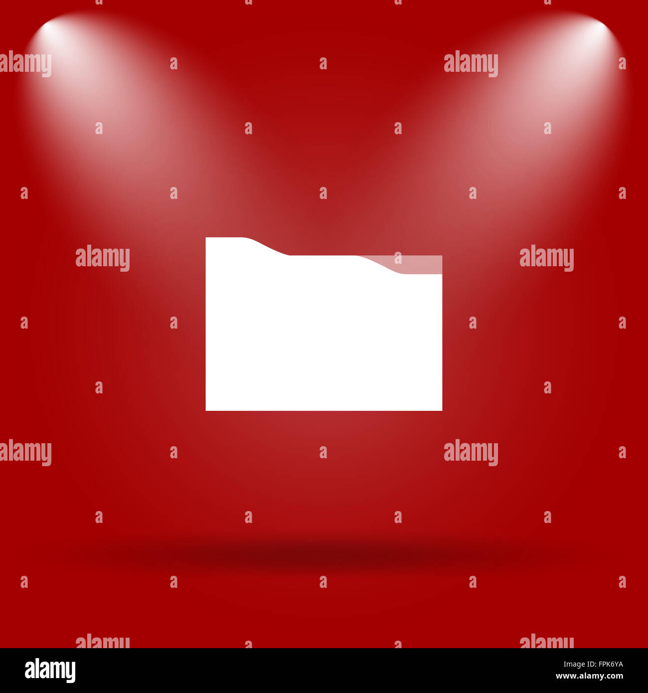 Folder icon. Flat icon on red background Stock Photo - Alamy