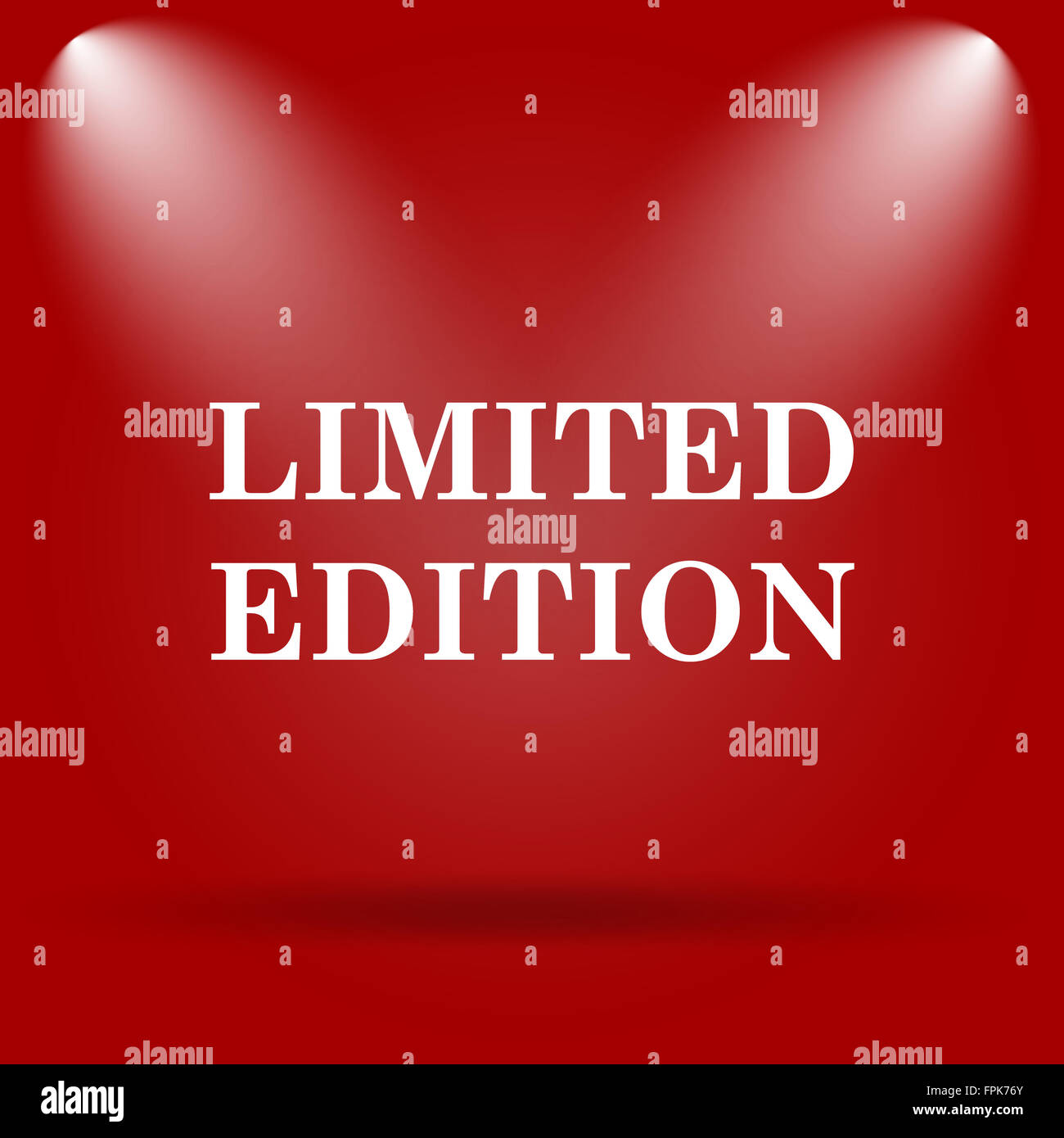 Limited edition icon. Flat icon on red background Stock Photo - Alamy
