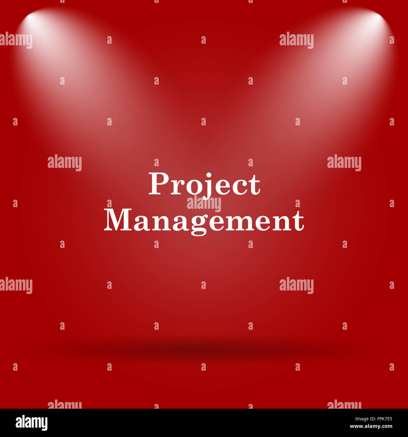 Project management icon. Flat icon on red background Stock Photo - Alamy