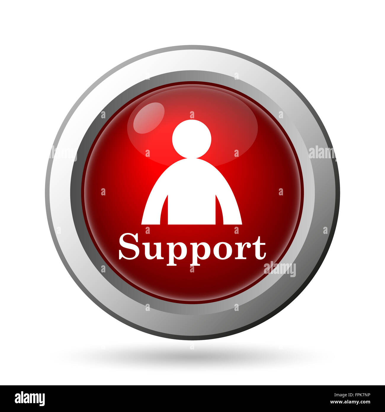 Support icon. Internet button on white background Stock Photo - Alamy