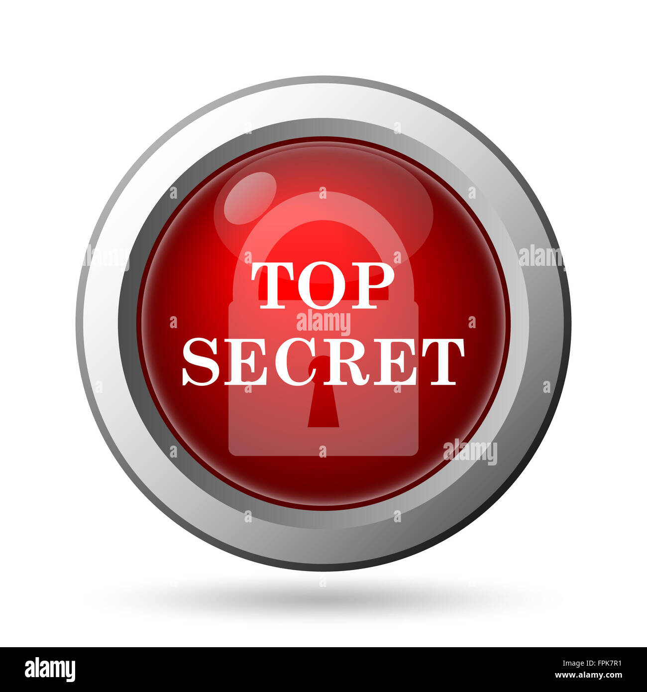 Top secret icon. Internet button on white background Stock Photo - Alamy