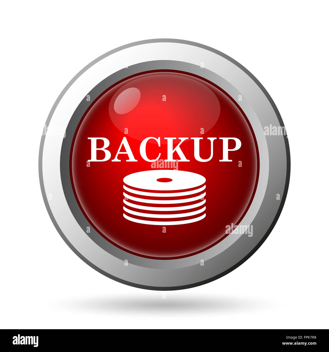 Back-up icon. Internet button on white background Stock Photo - Alamy