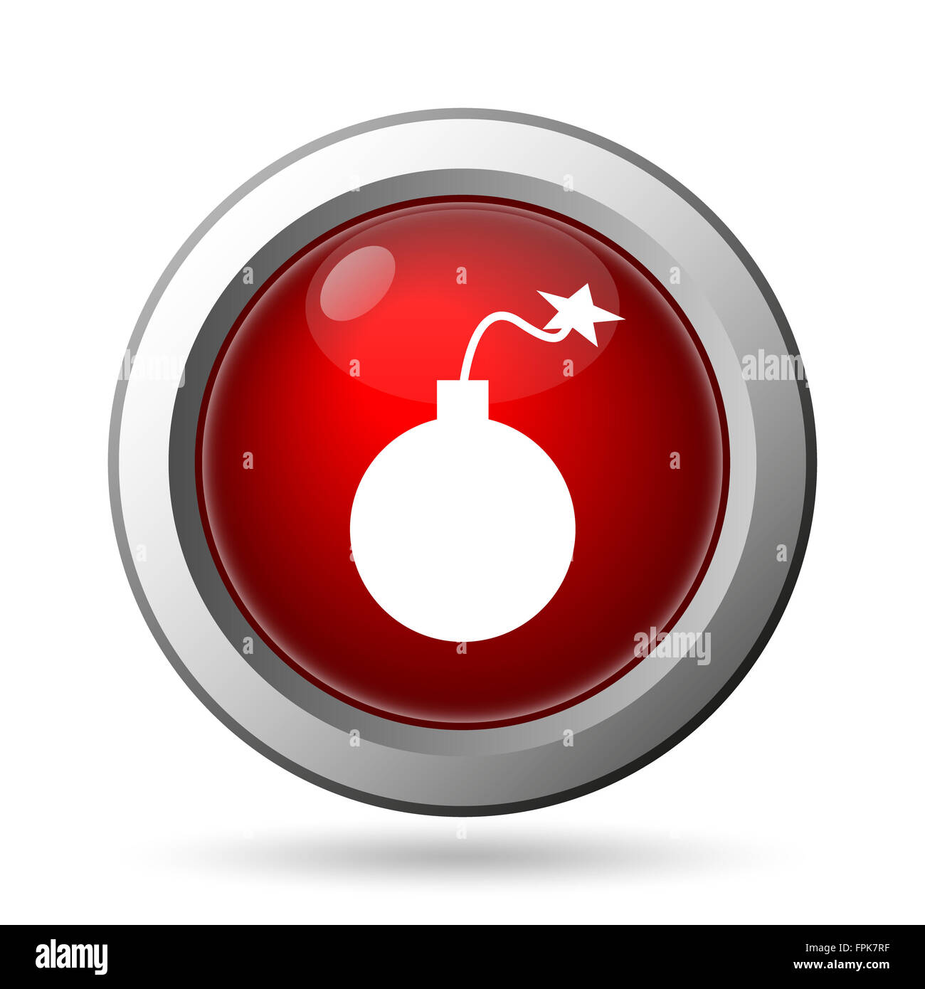 Bomb icon. Internet button on white background Stock Photo - Alamy