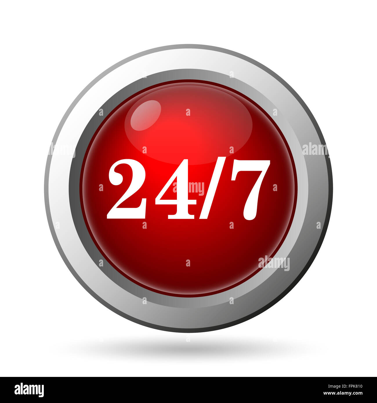 24 7 icon. Internet button on white background Stock Photo - Alamy