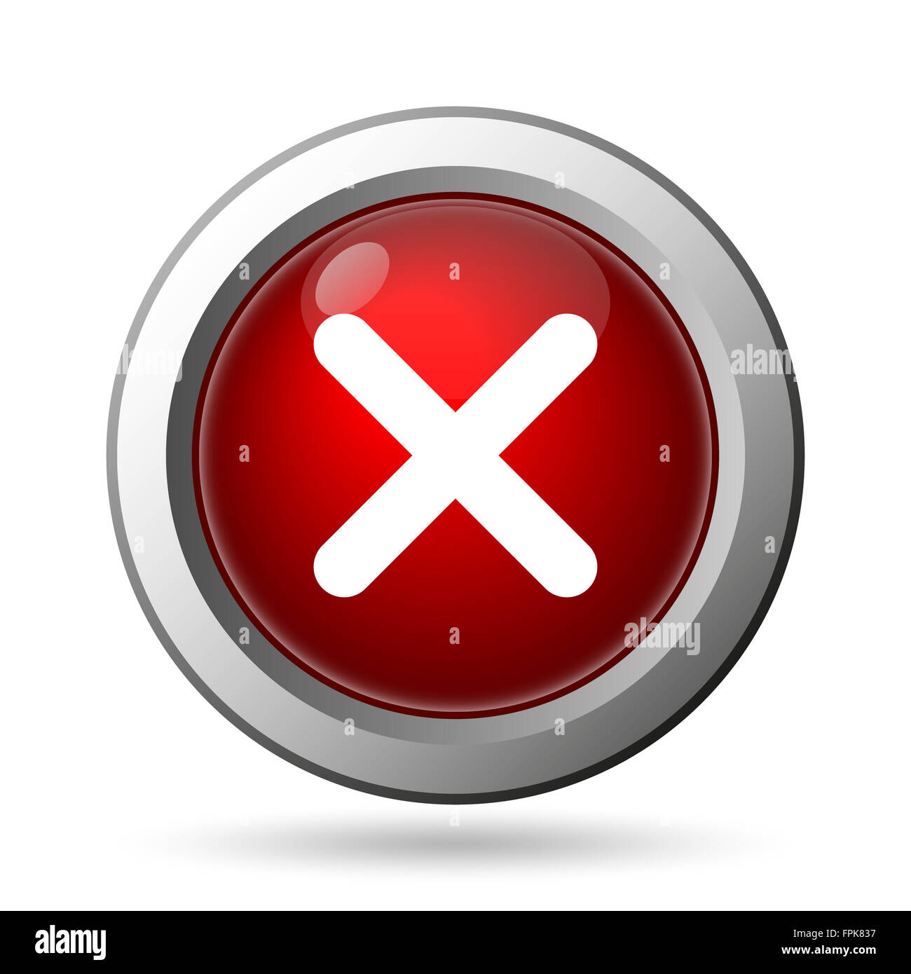 X close icon. Internet button on white background Stock Photo - Alamy