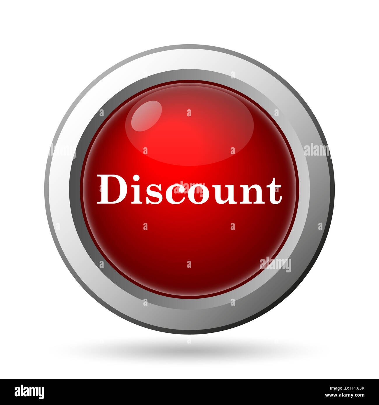 Discount icon. Internet button on white background Stock Photo - Alamy