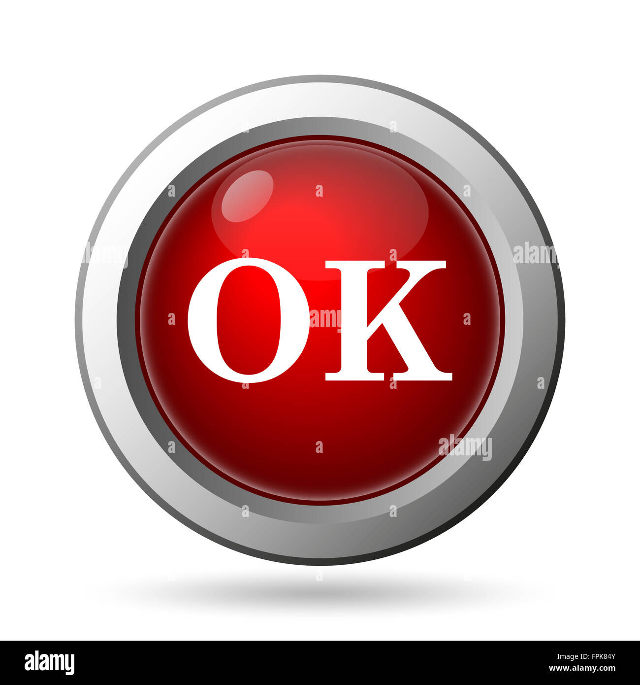 OK icon. Internet button on white background Stock Photo - Alamy