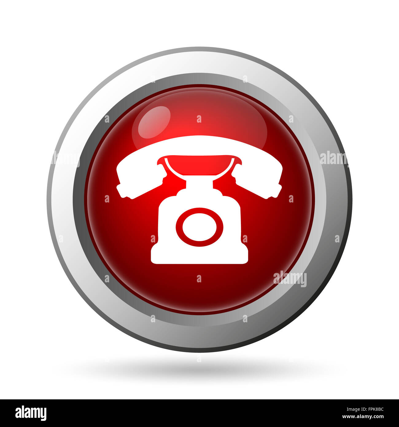 Phone icon. Internet button on white background Stock Photo - Alamy