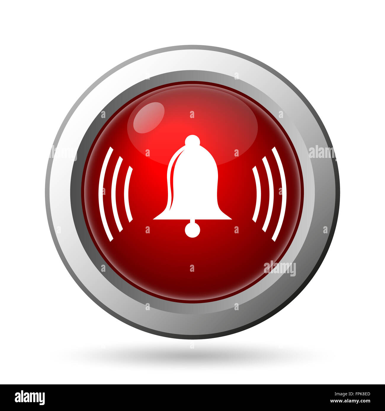 Bell icon. Internet button on white background Stock Photo - Alamy