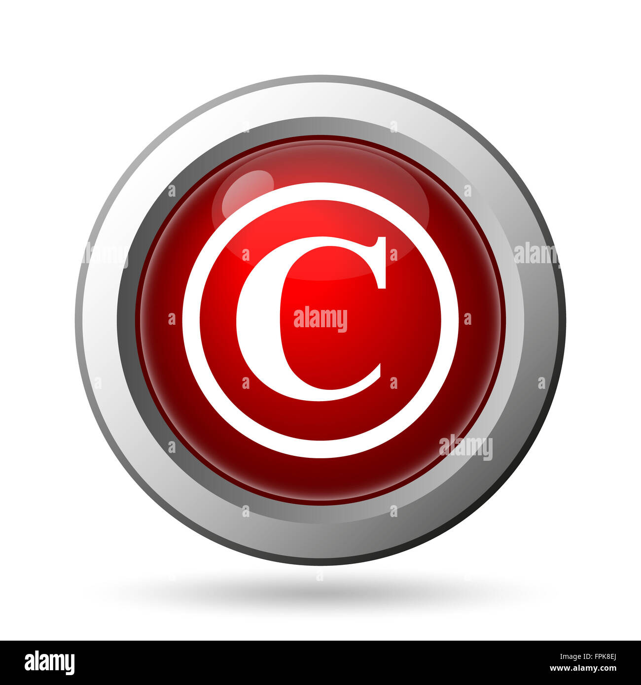 Copyright icon. Internet button on white background Stock Photo - Alamy