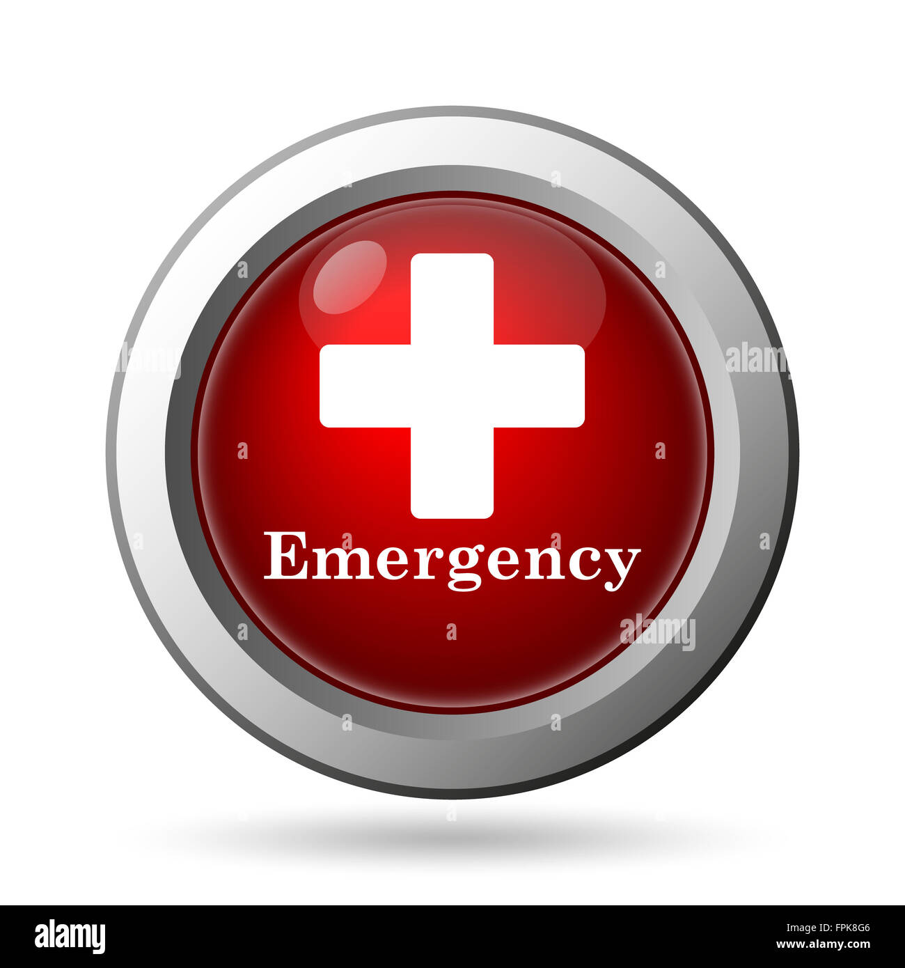 Emergency icon. Internet button on white background Stock Photo - Alamy