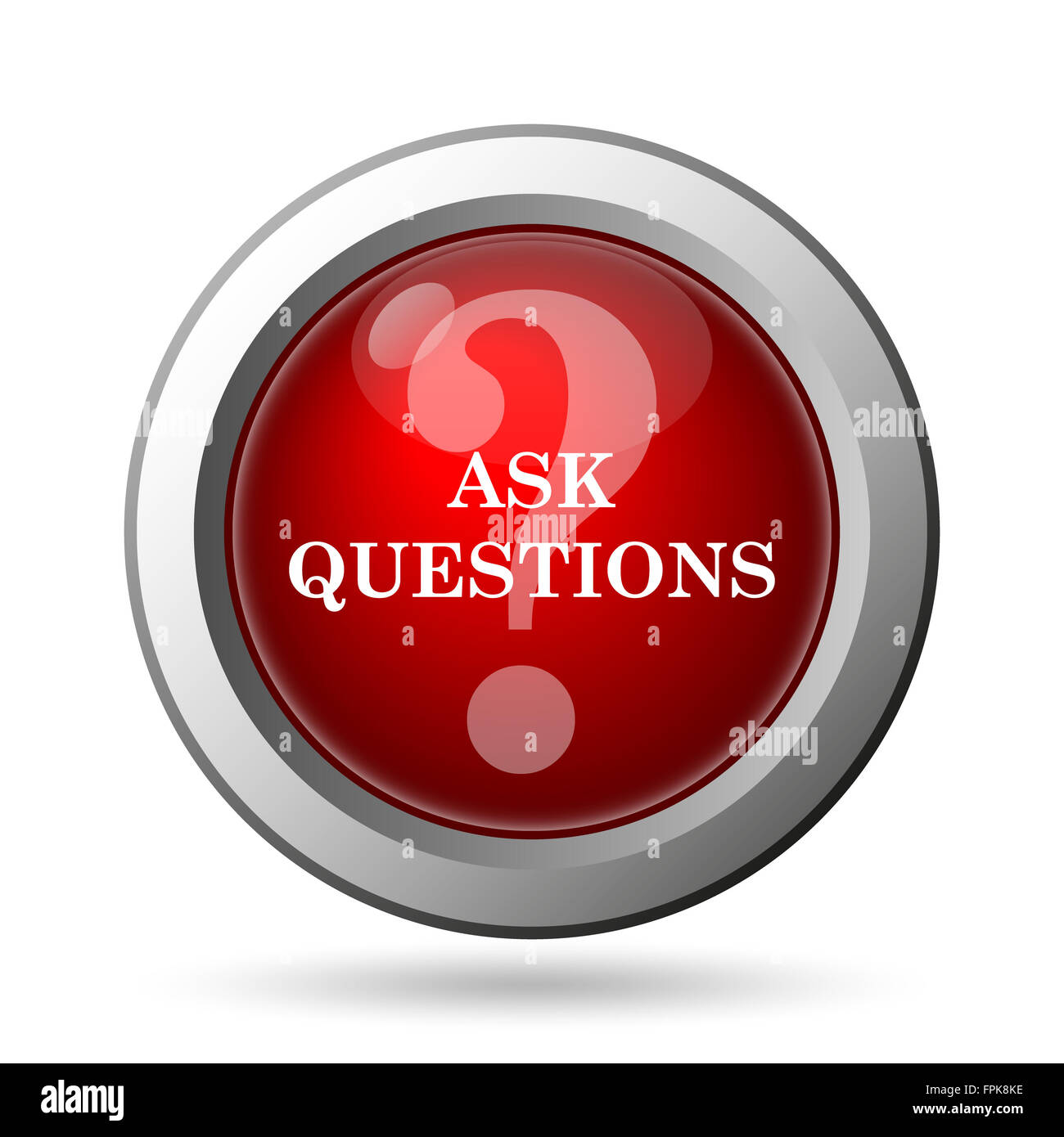 Ask questions icon. Internet button on white background Stock Photo - Alamy