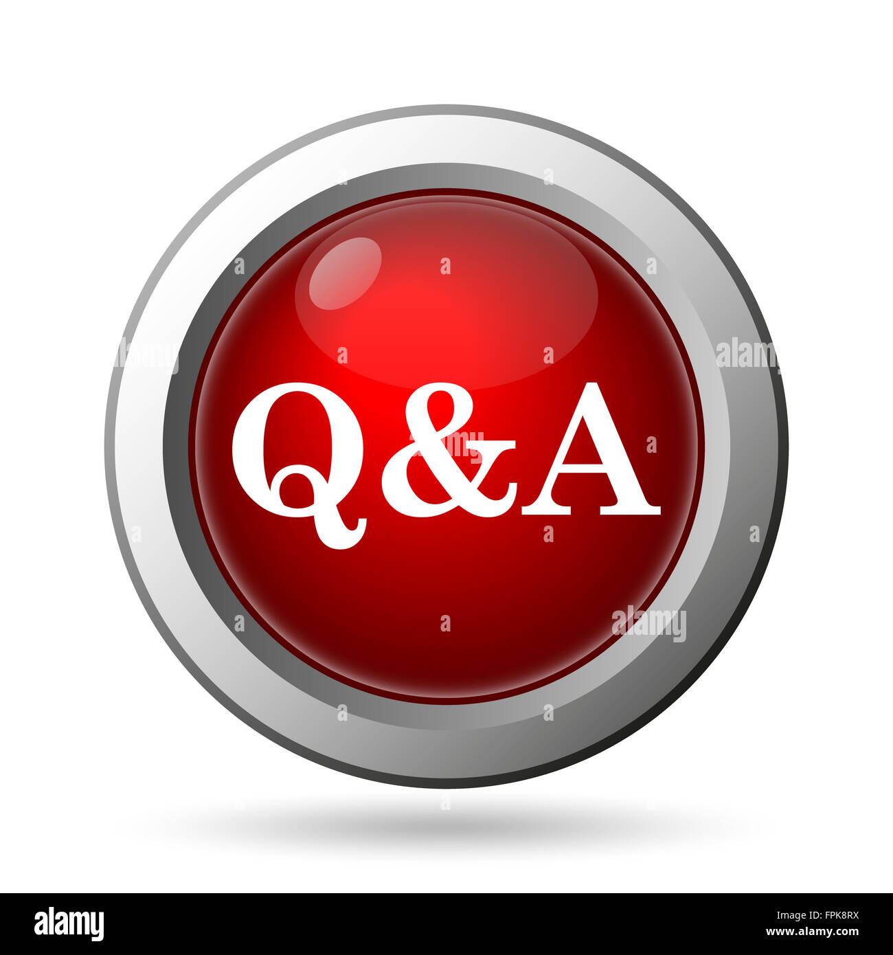 Q&A icon. Internet button on white background Stock Photo - Alamy