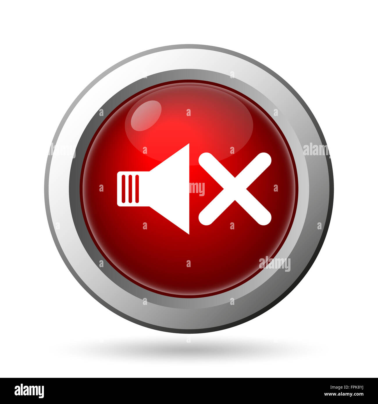 No sound icon. Internet button on white background Stock Photo - Alamy