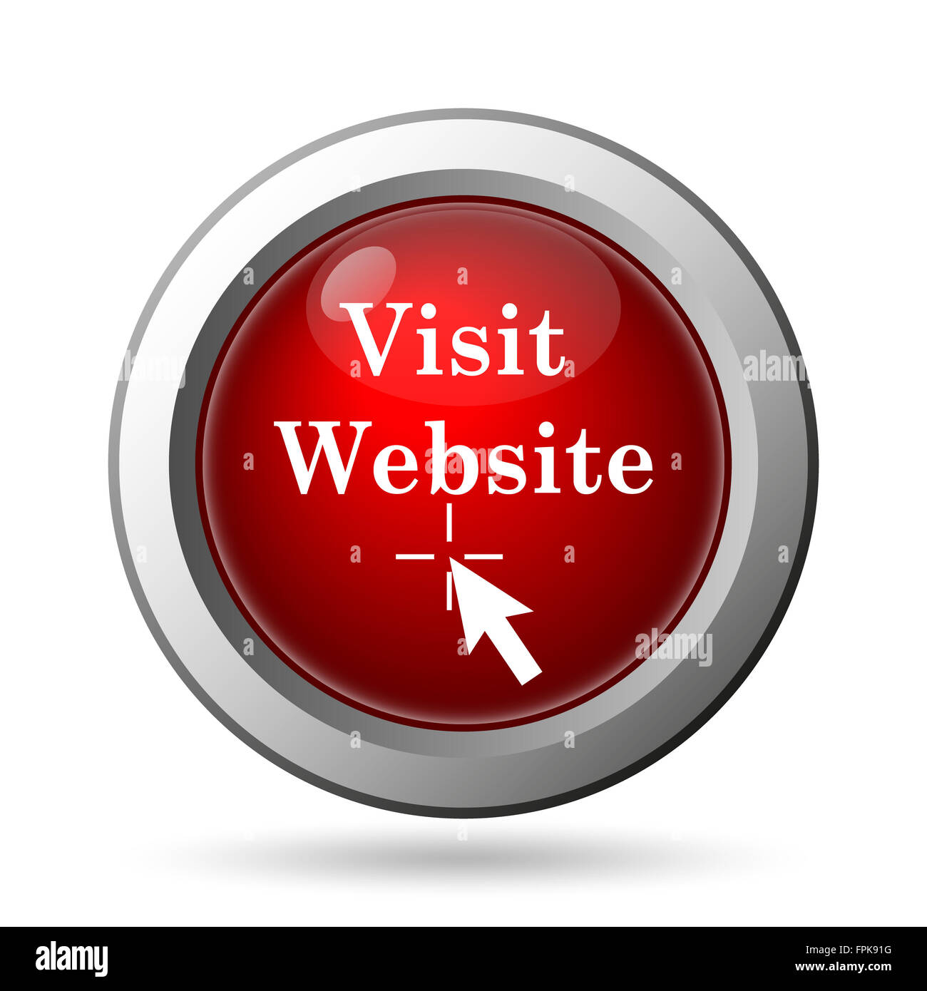 Visit website icon. Internet button on white background Stock Photo - Alamy