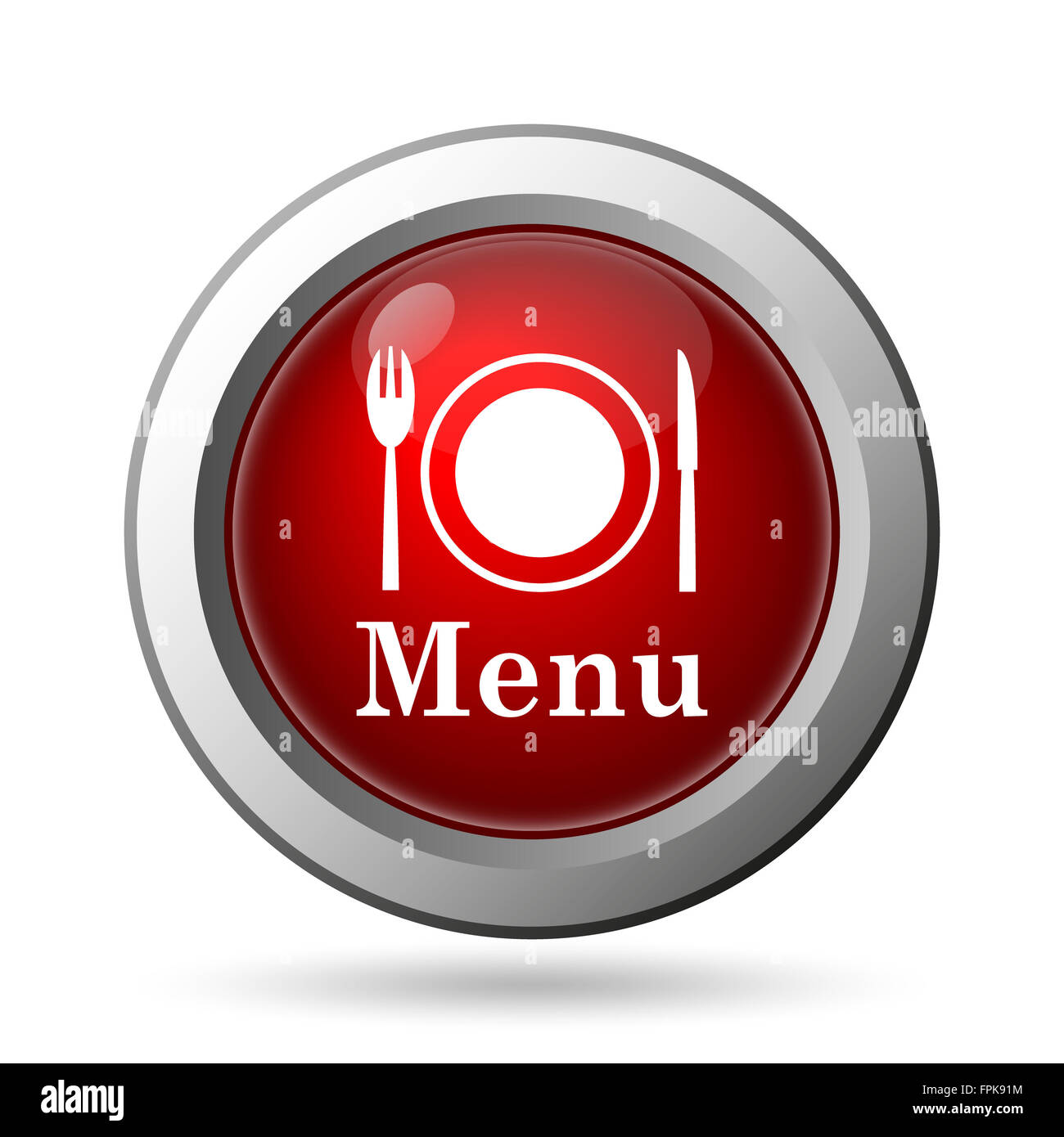 Menu icon. Internet button on white background Stock Photo - Alamy